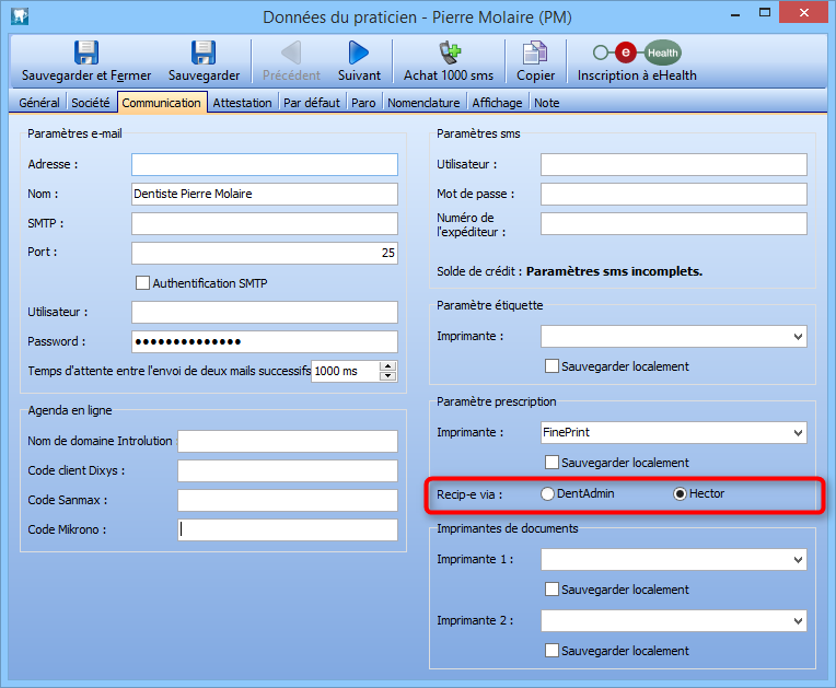 Faire une prescription – DentAdmin