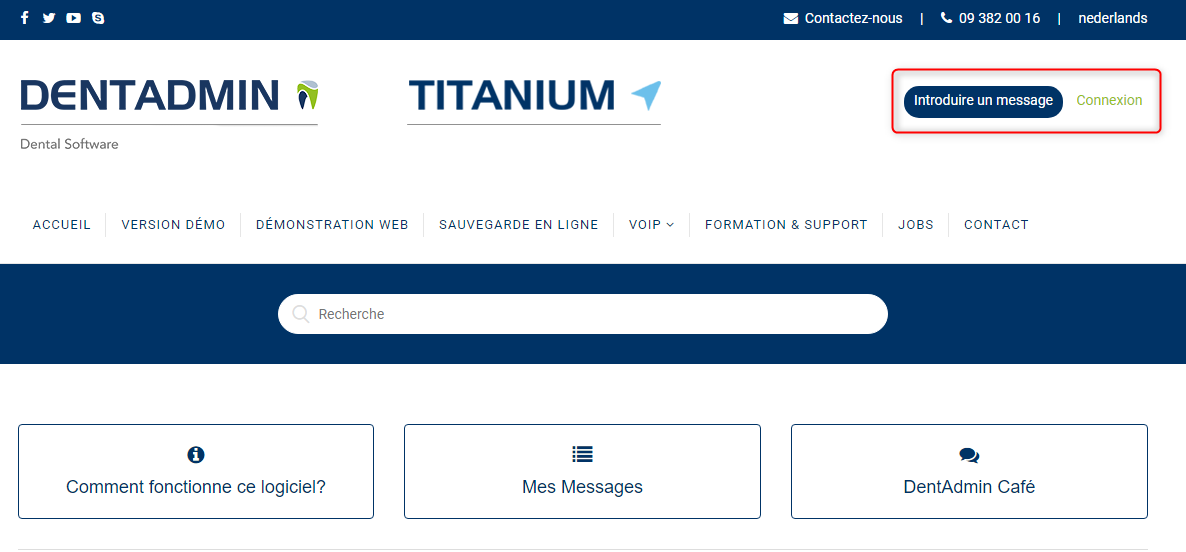 Créer un ticket – DentAdmin