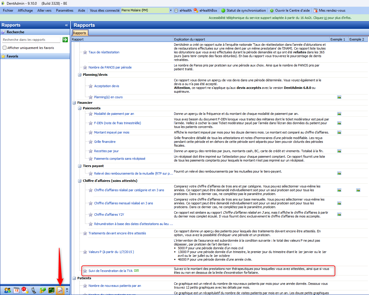 Mise à jour 9.10.0 – DentAdmin