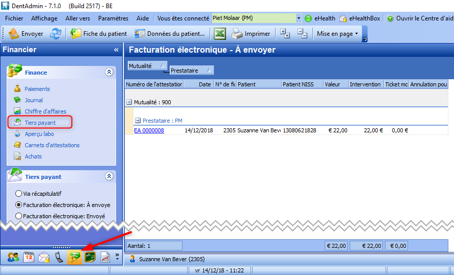 Tiers payant électronique (Facturation électronique) – DentAdmin