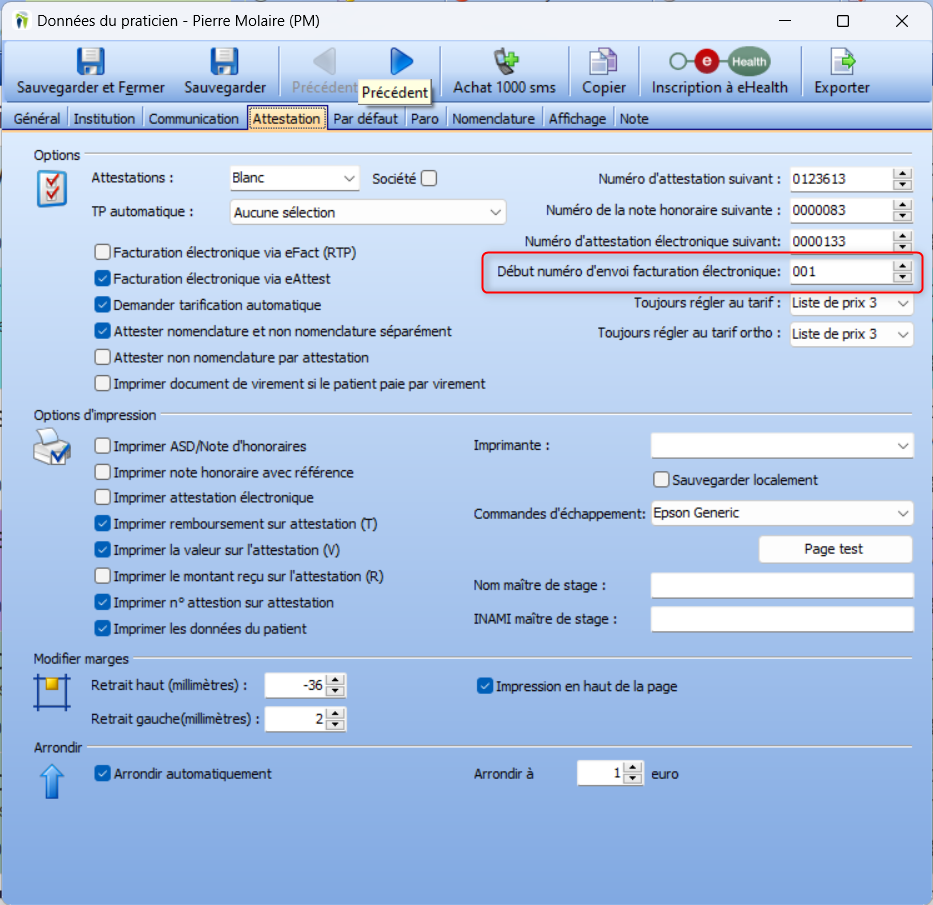 Tiers payant électronique (Facturation électronique) – DentAdmin