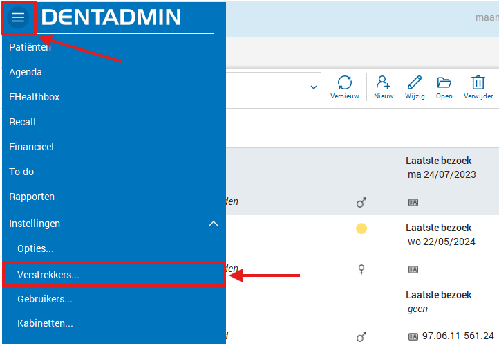 Verbinden met eHealth – DentAdmin