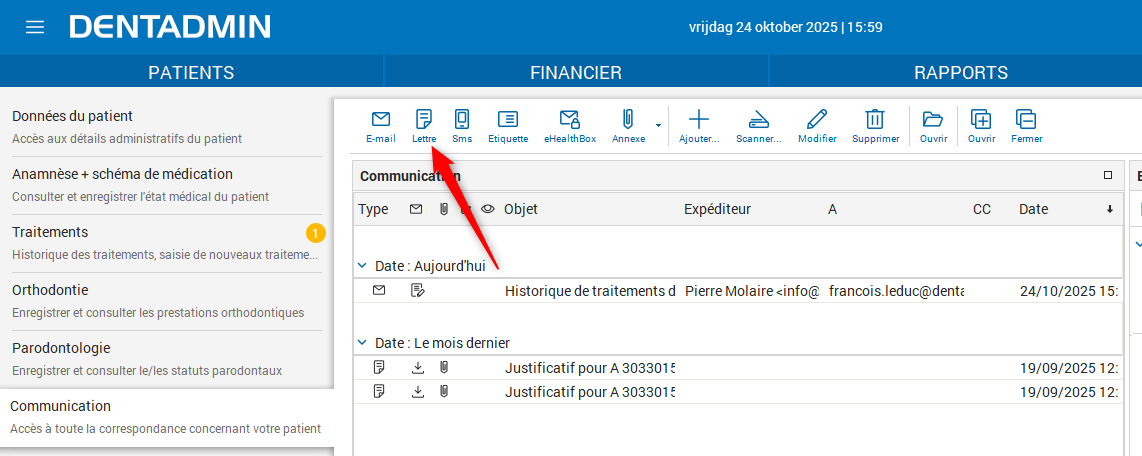 Comment ajouter des documents *.da à DentAdmin – DentAdmin