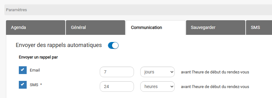 Comment puis-je également faire en sorte que CLICKDOC envoie automatiquement des rappels pour ...
