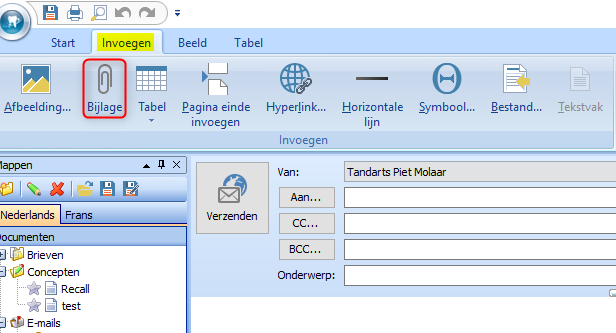 Hoe kan ik een volledige patiëntenfiche doorsturen per mail? – DentAdmin