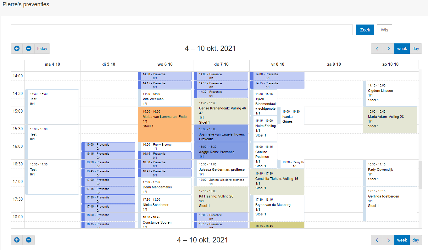 Mijn agenda – DentAdmin