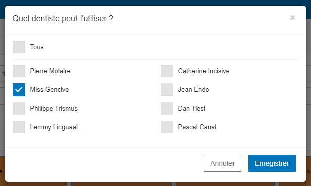 Gestion des agendas – DentAdmin