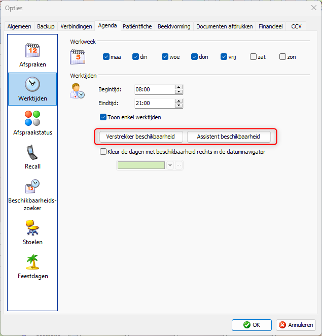 Assistentenplanning – DentAdmin