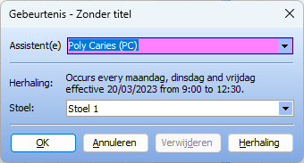 Assistentenplanning – DentAdmin